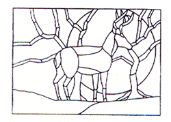 WP-35 Standing Buck Stained Glass Window Pattern - Whittemore-Durgin ...