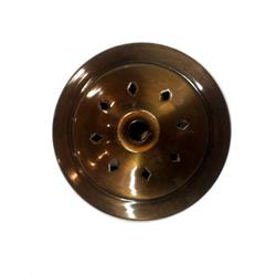 4" Spun Brass Vented Vase Cap, Antique Brass Finish - Whittemore-Durgin ...